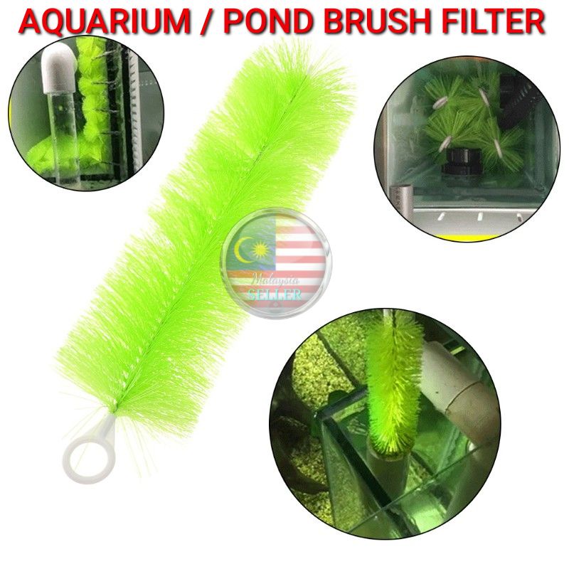 🇲🇾 AQUARIUM STAINLESS STEEL FILTER BRUSH FISH POND FILTER BRUSH KOI ...