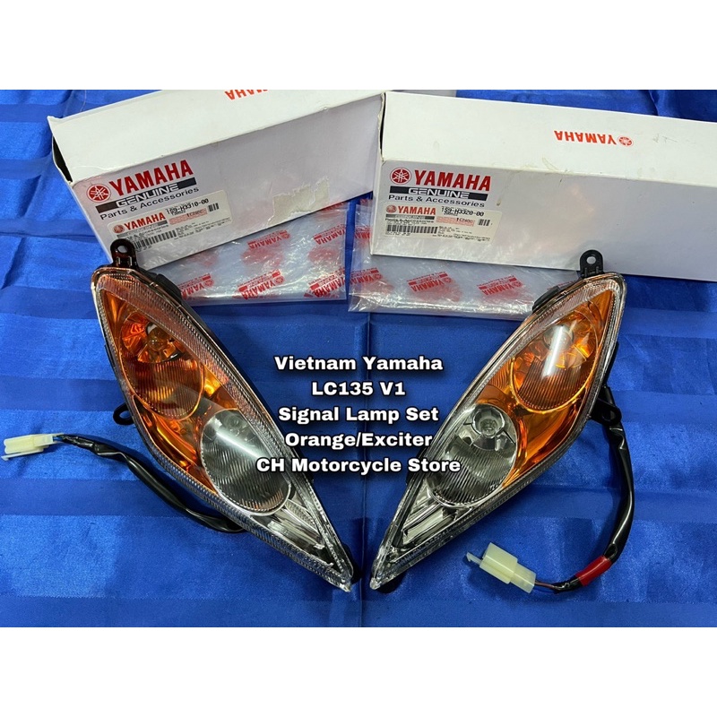 Original Yamaha LC135 V1 Signal Lamp Orange Smoke Clear Enkei Vietnam Exciter135 Oren LC Depan ...