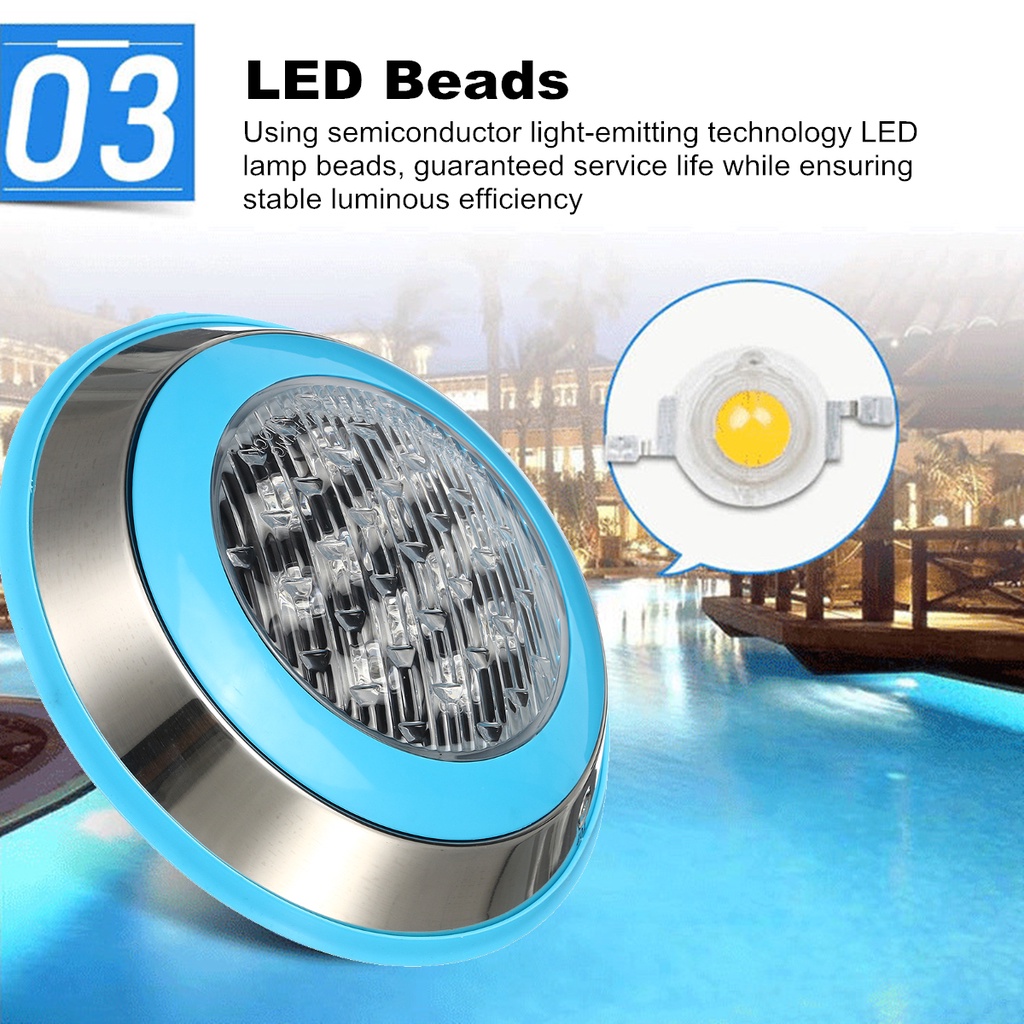 AC12/24V RGB Piscina Lamp 304 Stainless Steel Led Swimming Pool Lights ...