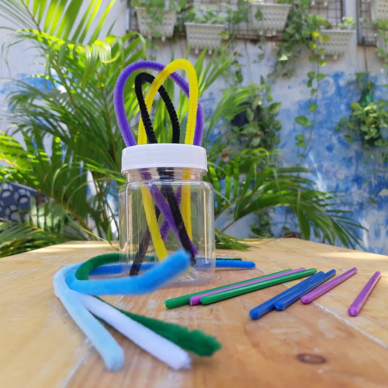 PUTIH Busy JAR (White Lid) busyjar busy jars premium Educational toys ...
