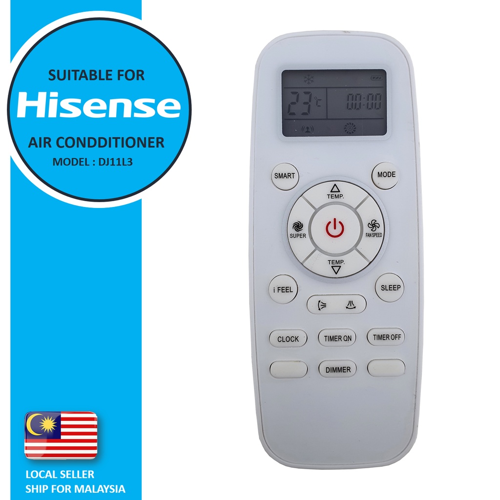 Hisense Replacement For Hisense Air Cond Aircond Air Conditioner Remote ...