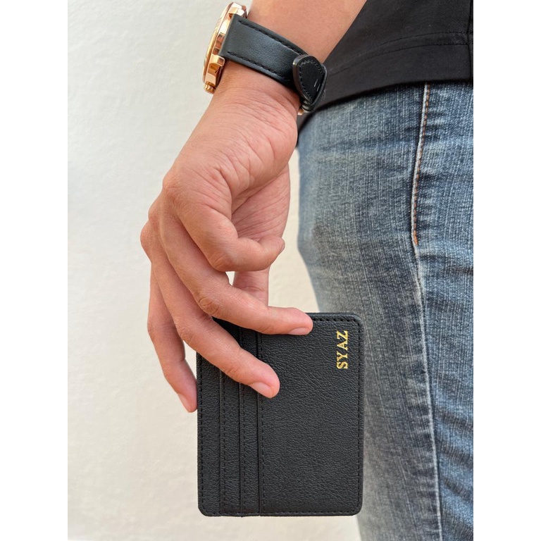 SYZ Premium Card Holder | Custom Name | 7 Slot | Wallet | Leather Card ...