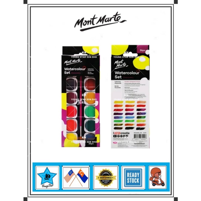 MONT MARTE Watercolour Painting Set Discovery 26pc | Shopee Malaysia