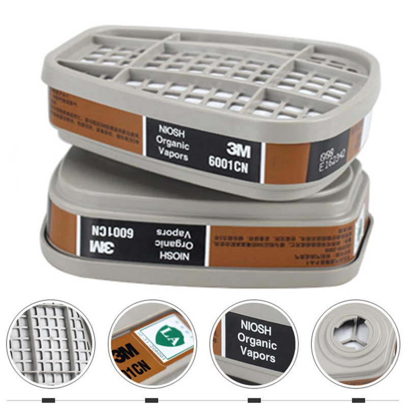 3M 6001 Organic Vapor Cartridges for 3M 6200/620P/7502 Respirator 1 Pair ORI | Shopee Malaysia