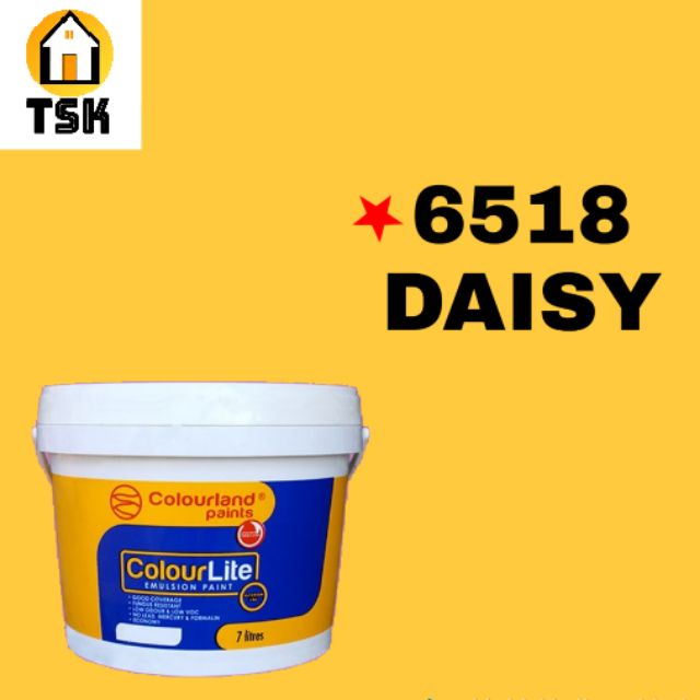 7LITRE COLOURLAND COLOURLITE EMULSION PAINT PREMIUM COLOUR (*6518 DAISY ...