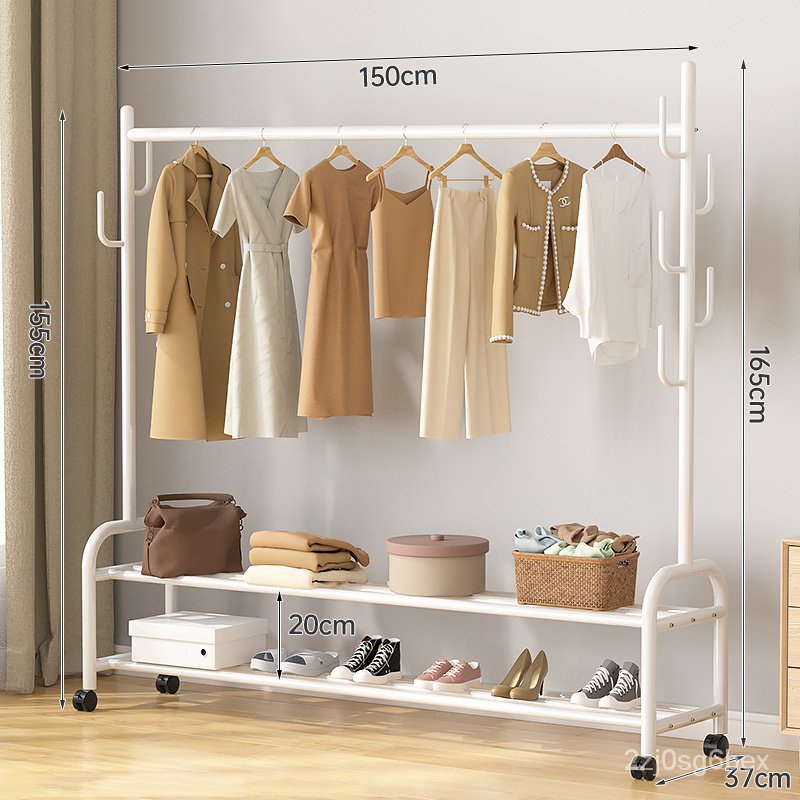 Metal Moving Clothing Rack Vertical Entrance Storage Room Moving ...