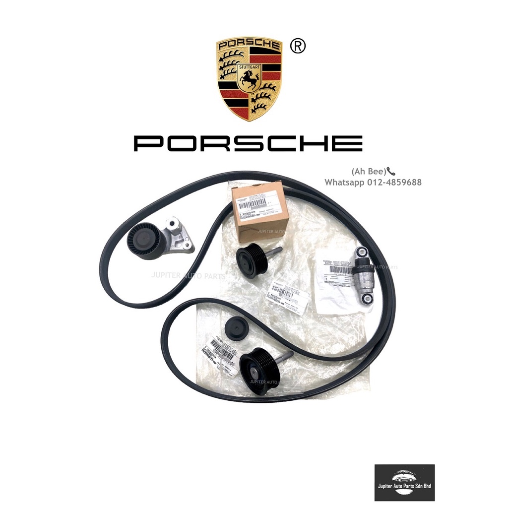 PORSCHE DRIVE BELT SERVICE SET GENUNE 100% - PORSHCE 957, 958 CAYENNE ...