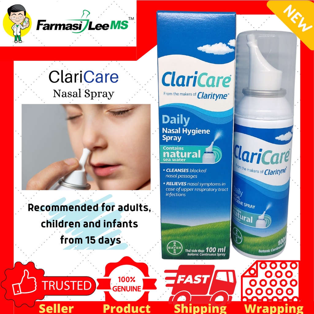 ClariCare Daily Nasal Hygiene Spray 100ml (Exp 11/2025) | Shopee Malaysia
