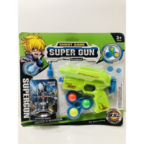 Super Spinner Kids Soft Bullet Gun play game. | Shopee Malaysia