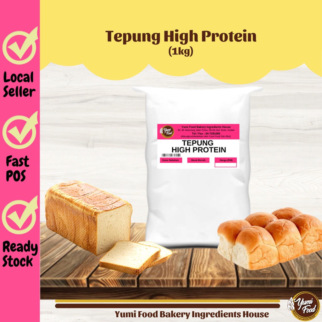 [READY STOCK] HALAL 1kg High Protein Flour/ Tepung High Protein/ Tepung ...
