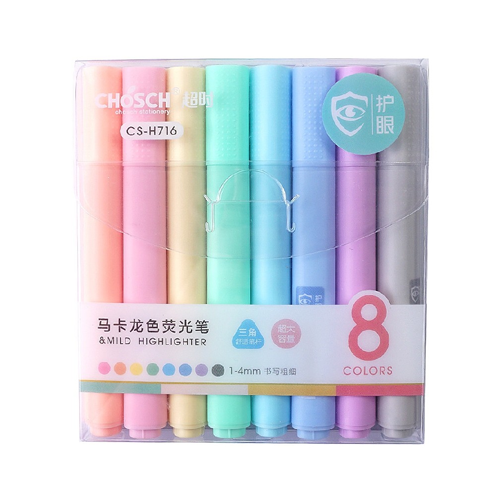 Highlighter Pen Chosch CS-H716 Pastel (8 Bars Pack) | Shopee Malaysia