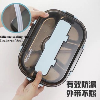 304 Stainless Steel Lunch Box 2Slot Thermal Lunch Box Keep Warm Bento ...