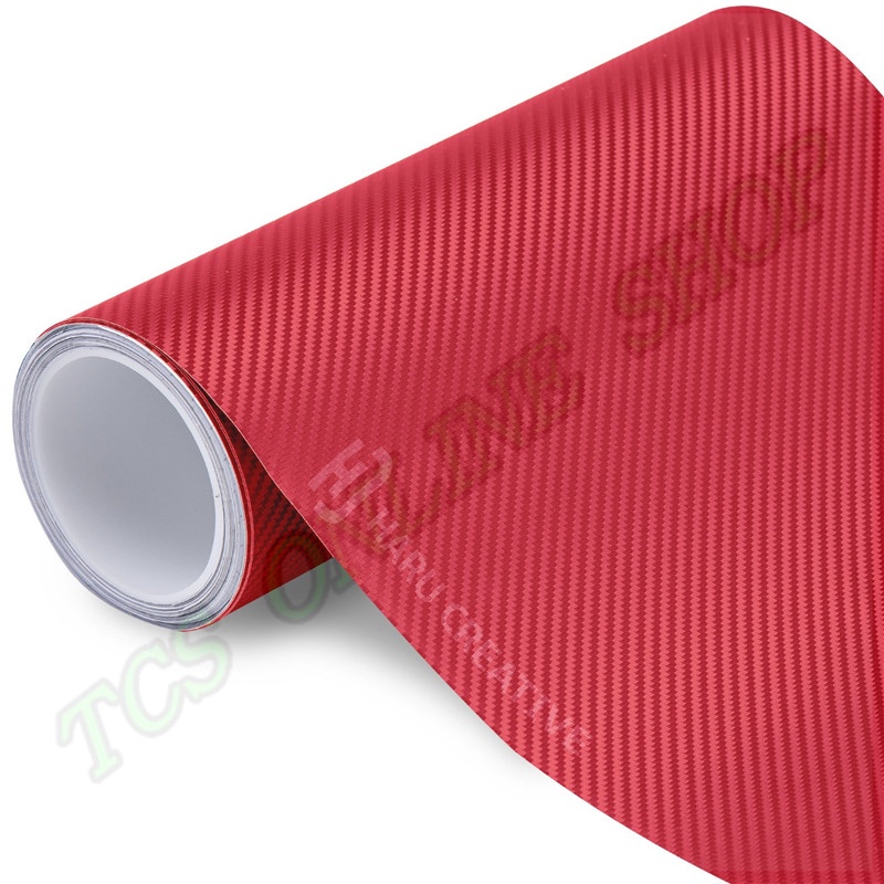 3D Carbon Fiber Decal Vinyl Film Wrap Roll Adhesive Car Sticker Sheet ...