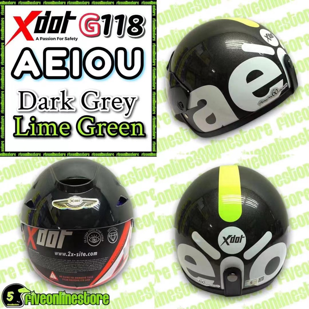 XDOT G118 Half Cut Helmet SIRIM ORIGINAL Full Collection Topi Keledar ...