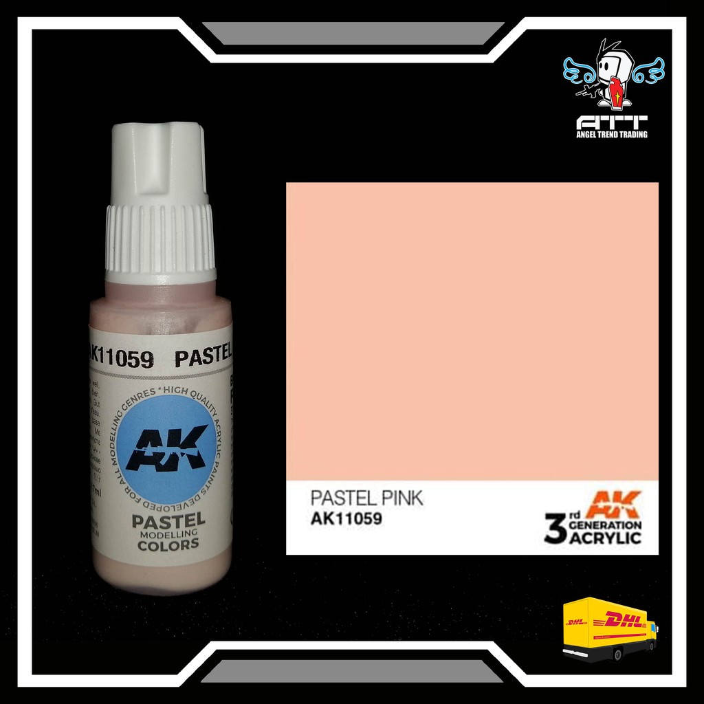 AK ACRYLIC AK11059 3RD GENERATION - PASTEL PINK Gunpla Gundam Paint ...