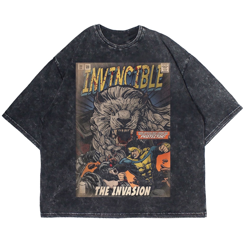 Invincible THE INVANSION PROTECTOR WASHING VINTAGE TEE (T-SHIRT ...