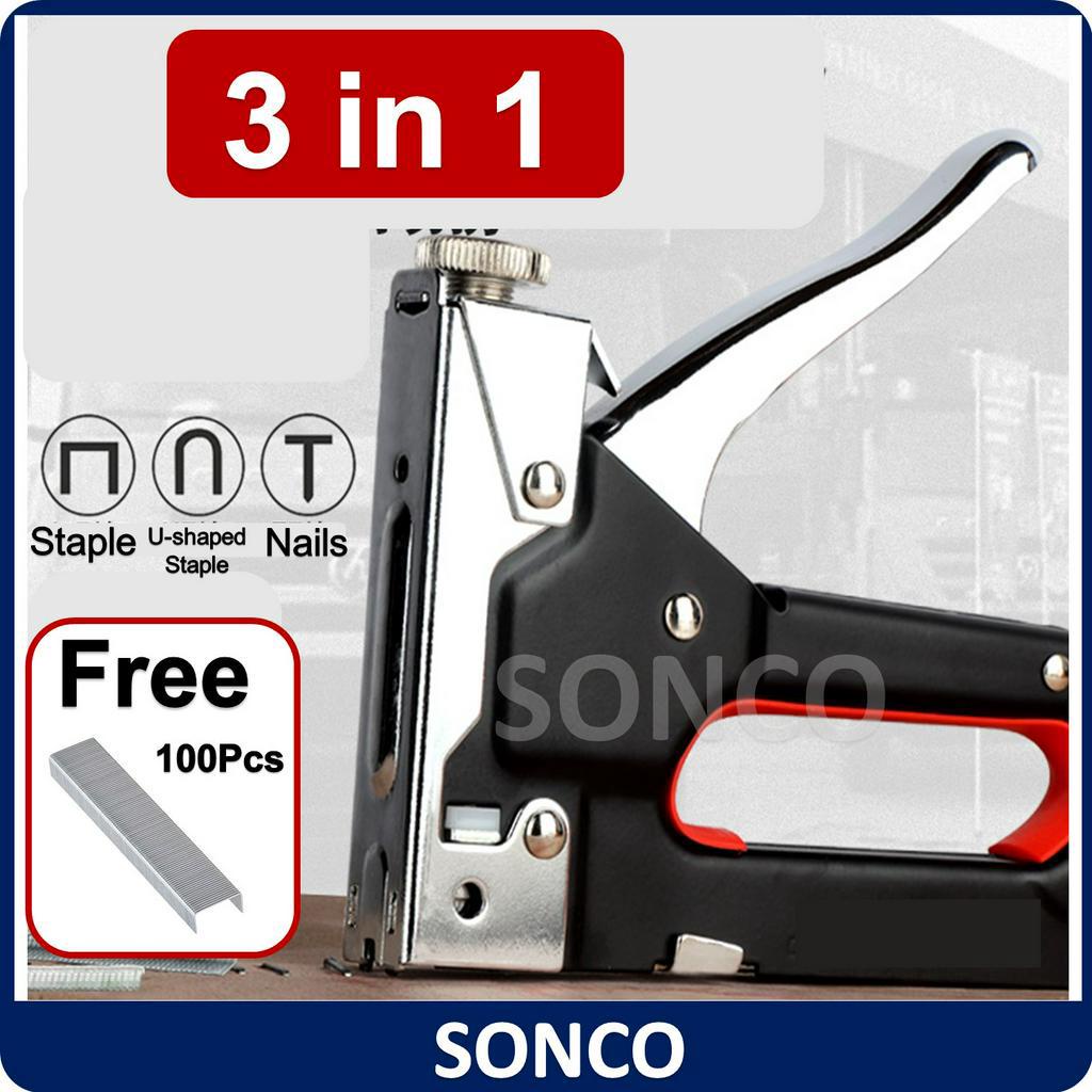 Heavy Duty 3 In 1 Multitool Nail Staple Gun Stapler Stapling Machine 3 ...