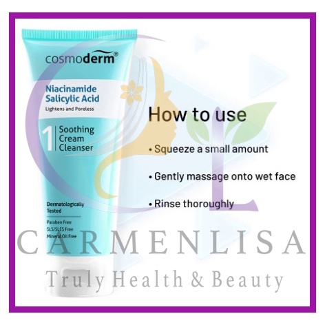 COSMODERM Niacinamide / Vitamin E / Tee Tree Oil TRIAL Sample 10ML ...