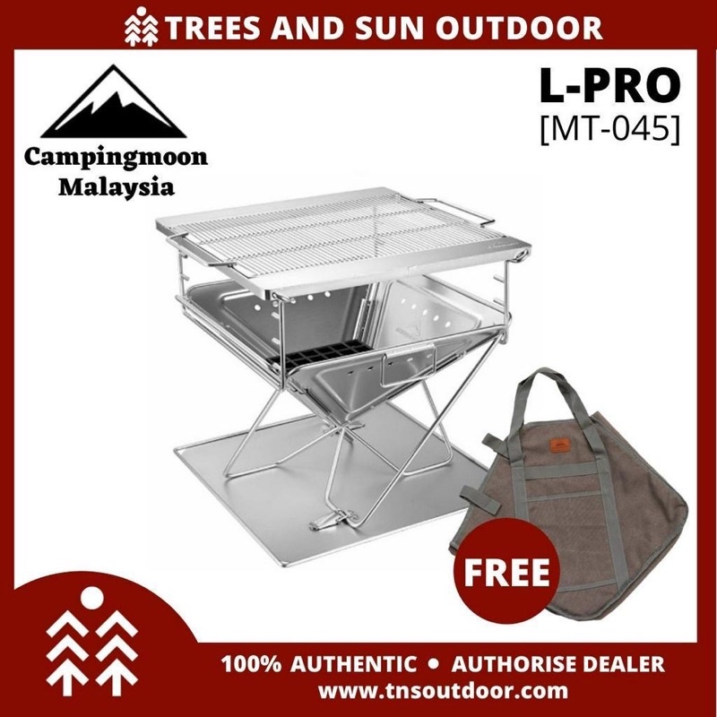Campingmoon MT-045 L-PRO Stove Extra Large BBQ Stove Portable Camping Stove Bonfire Stand ...