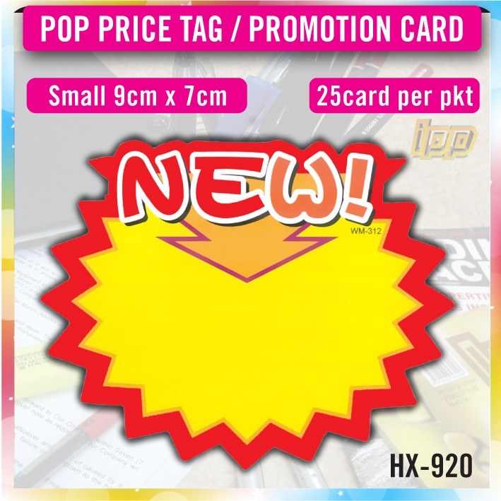 POP Price Tag Promotion Cards / Thumbs Up Pop Price Tags / Jualan Tag ...
