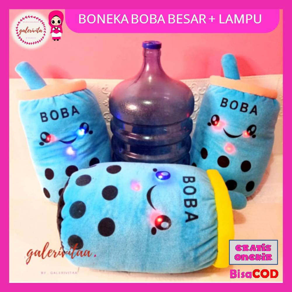 Jumbo Boba LED Doll Size Gallon 53 Cm / Stuffed Boba Milk Tea LED ...