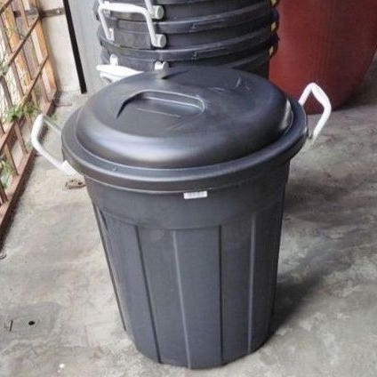 Black Dustbin 45LT /Garbagebin/Plastic Tong /Tong Sampah Plastik Tebal ...