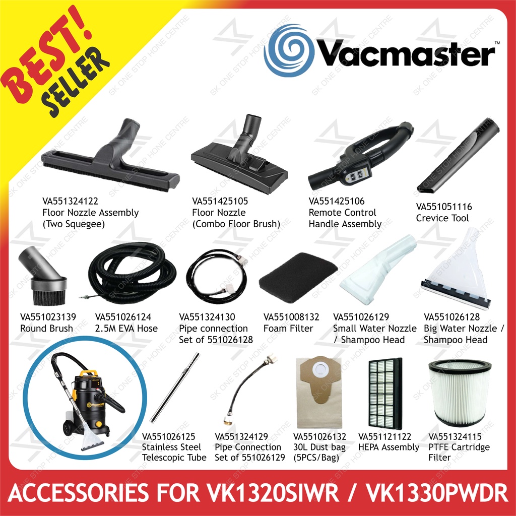 VACMASTER Accessories for VK1330PWDR Industrial Grade 30L 3 IN 1 WET ...