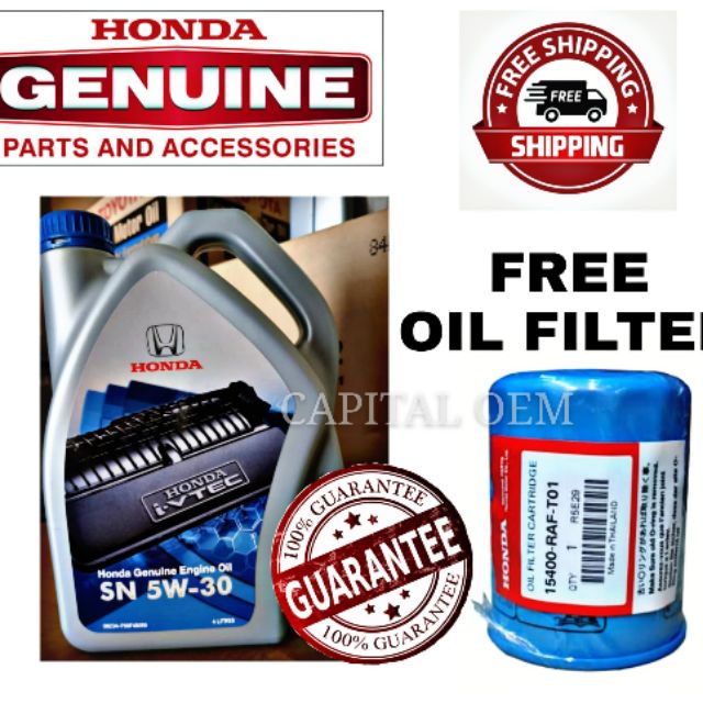 HONDA ENGINE OIL 5W30 SEMI SYNTHETIC 4LITRE | Shopee Malaysia