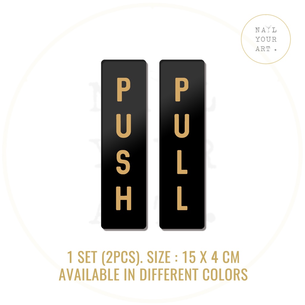 Acrylic Door Sign - Minimalist PUSH PULL | Shopee Malaysia