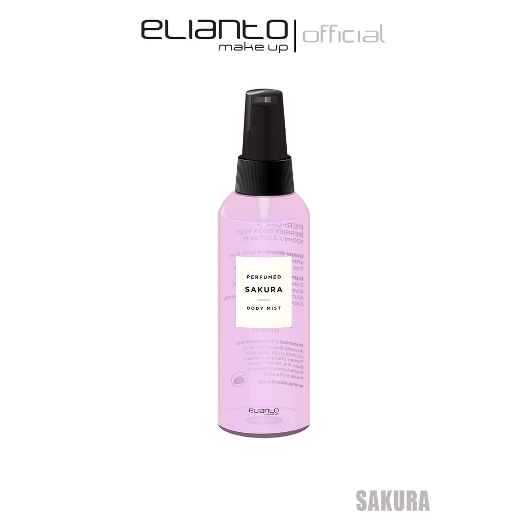 Elianto Perfumed Body Mist (100ml) Body Spray Fragrance Mist Pewangi ...