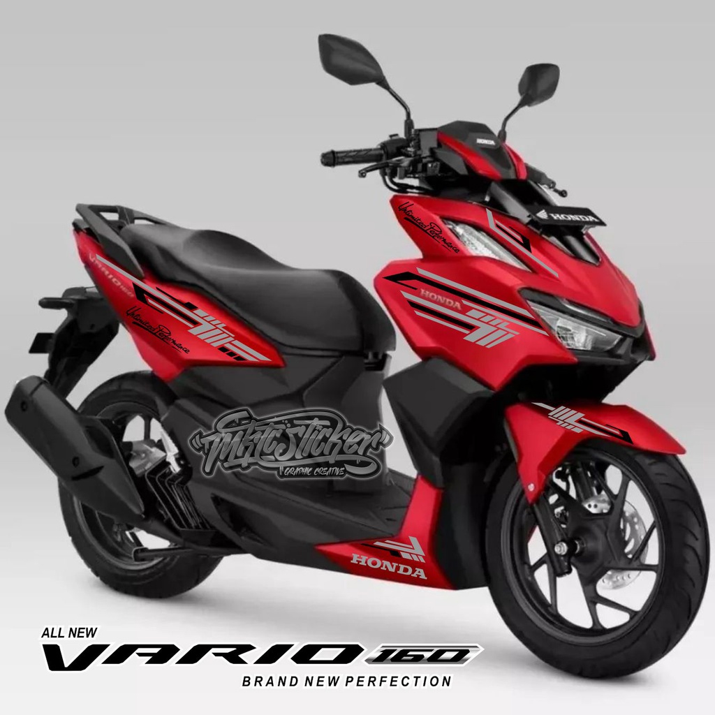 MERAH Cutting STICKER ALL NEW HONDA VARIO 160 2022 MINIMALIST RED ...