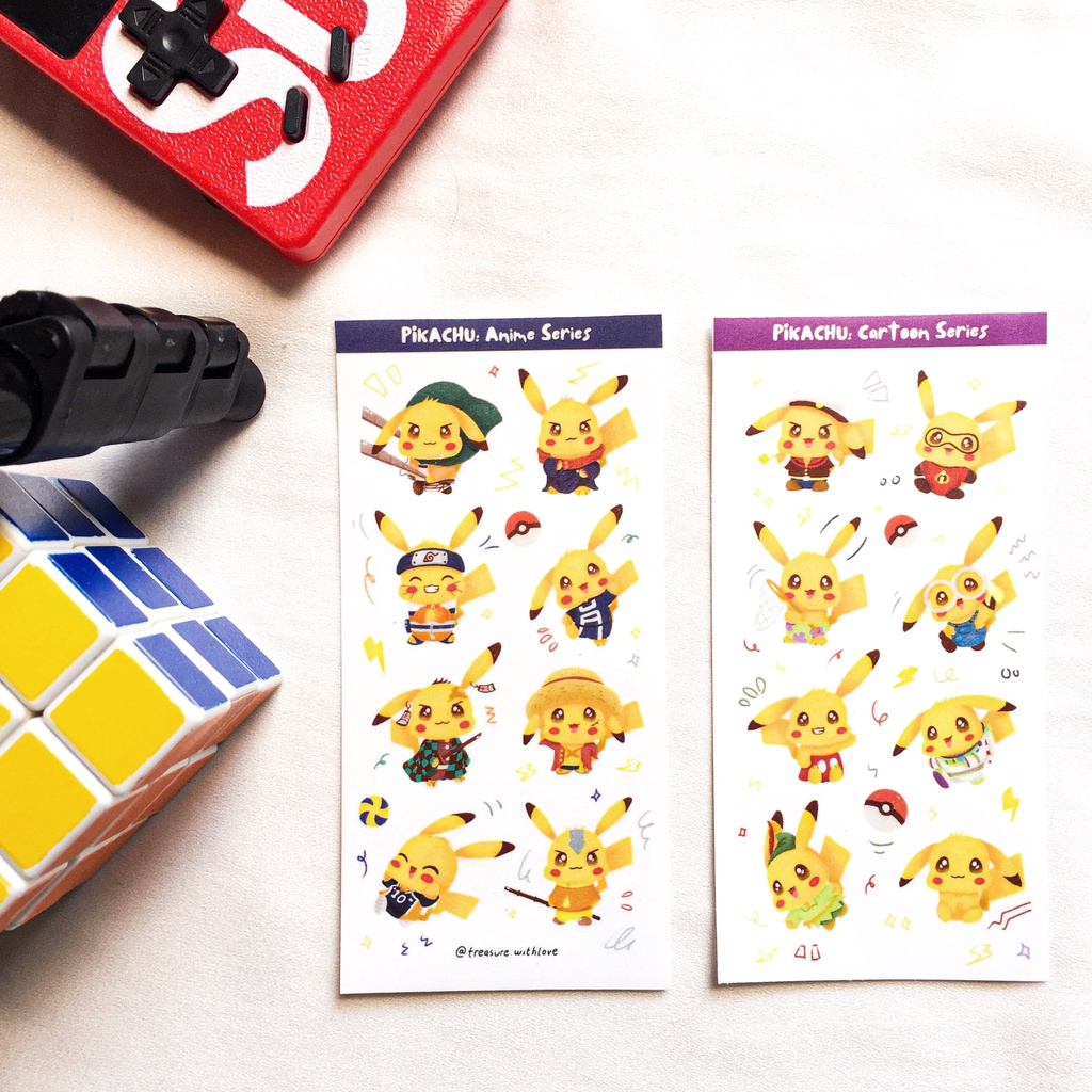 Mini PIKACHU STICKER (waterproof, kiss cut, matte) | Shopee Malaysia