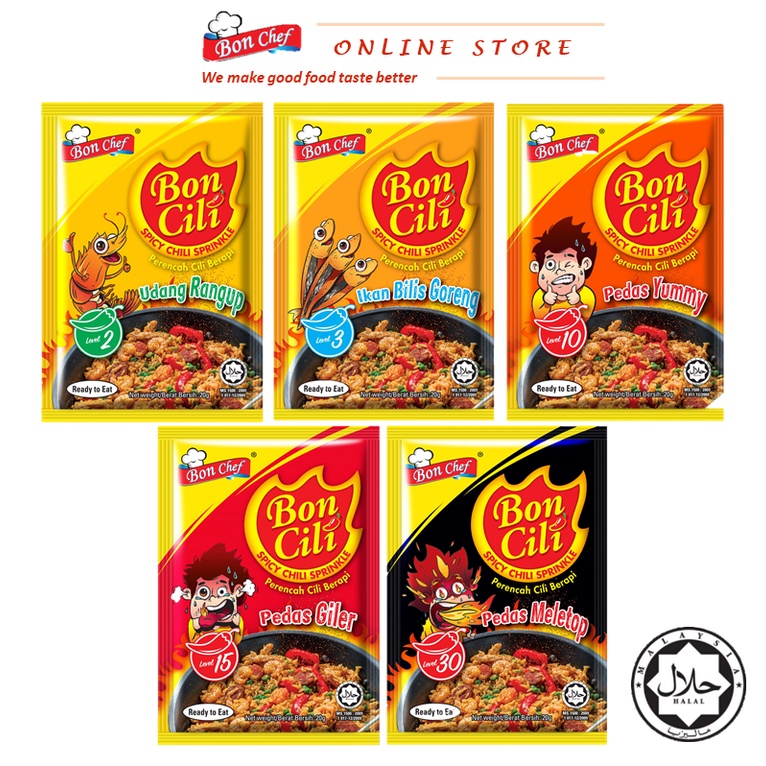PROMO COMBO 5 PACKS Bon Chef Bon Cili 20g 📣 | Shopee Malaysia