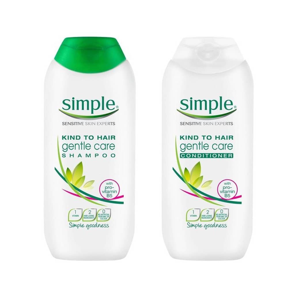 SIMPLE GENTLE CARE SHAMPOO 200mL / CONDITIONER 200mL / REFRESHING ...