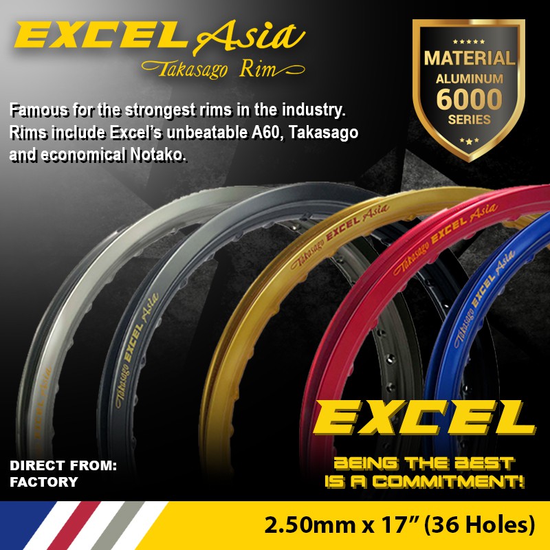 Takasago EXCEL Asia Rim (2.50mm x 17") 36 Holes | Shopee Malaysia