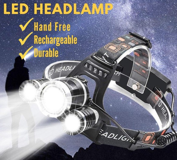 (SUPER BRIGHT) 3 Enhanced LED Extra Brightest Front Back Head LED ...
