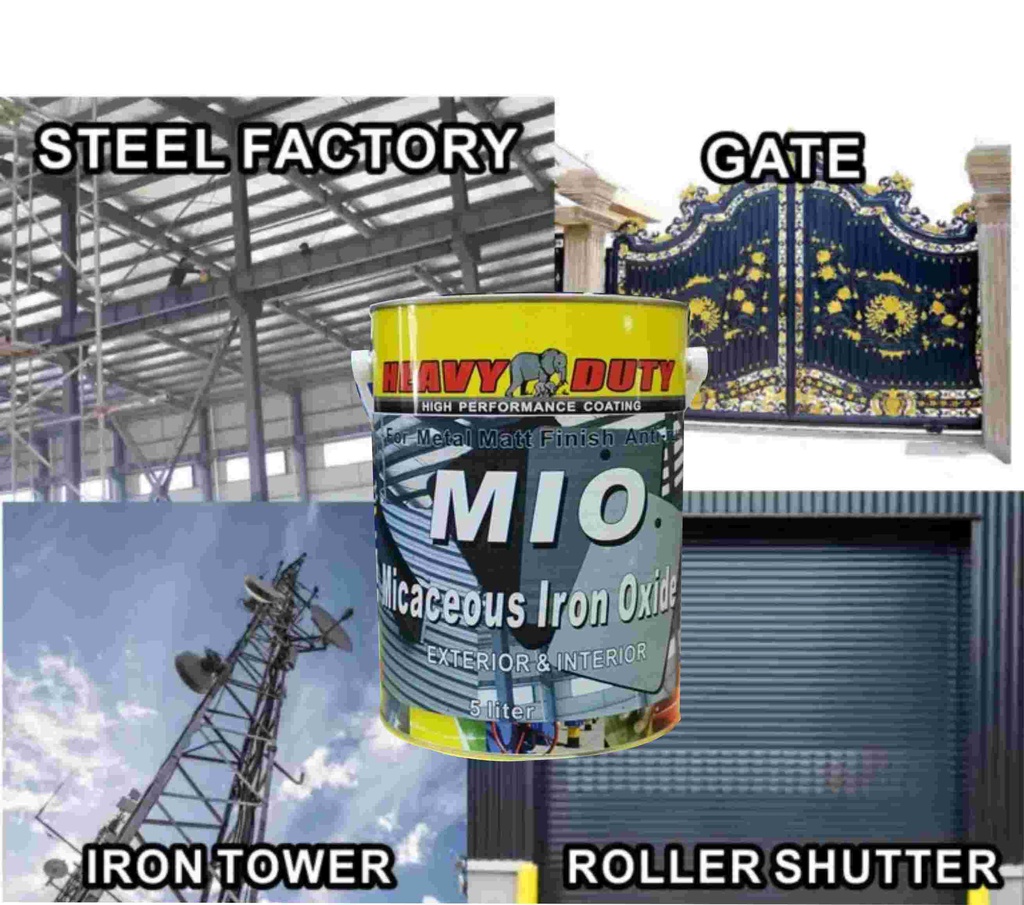 300 SILVER （1L ） Heavy Duty MIO Micaceous Iron Oxide 氧化铁漆 / CAT BESI ...