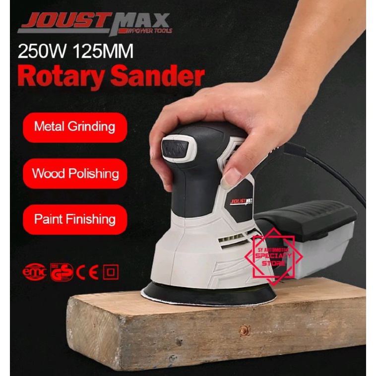 Sanding Machine JOUSTMAX 5 Inch Orbital Rotary Sander 125mm Velcro Sand ...