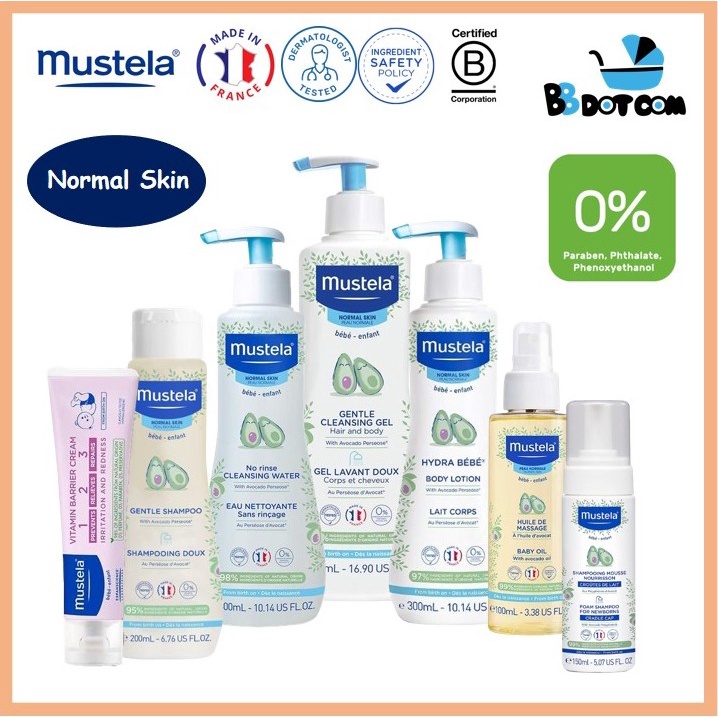 Mustela Normal Skincare Range Shampoo / Facial Cream / Body Lotion ...