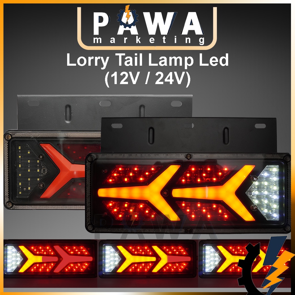 Pawa Lorry Truck LED 12V 24V Rear Tail Light Rear Lamp Lori Lampu ...