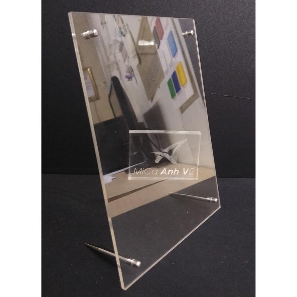 Mica tabletop photo frame in stainless steel legs | Shopee Malaysia