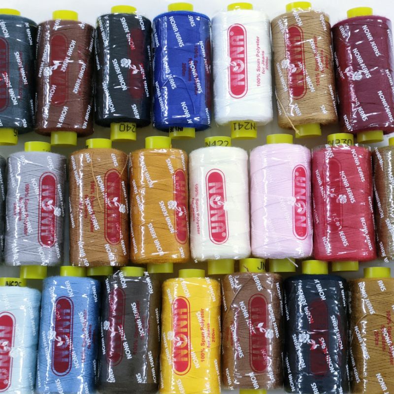 Benang Jeans Nona/ Thread For Jeans 200m/Benang Kasar Berkualiti ...