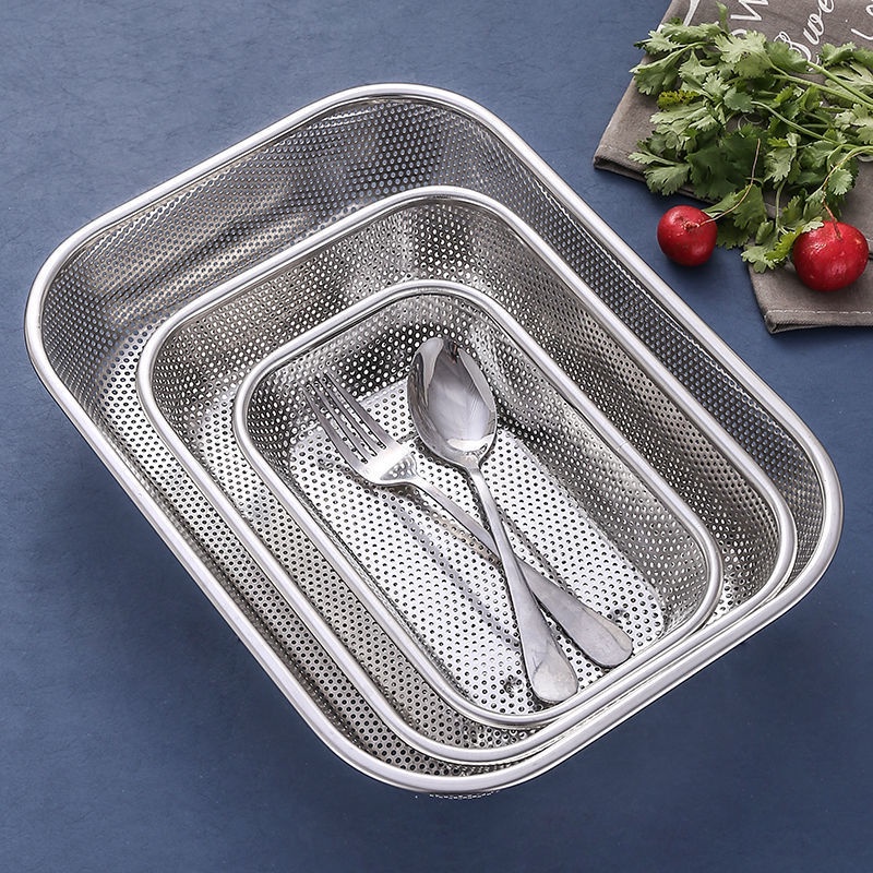 High Qualilty Stainless Steel Perforated Basket / Rectangular Colander ...