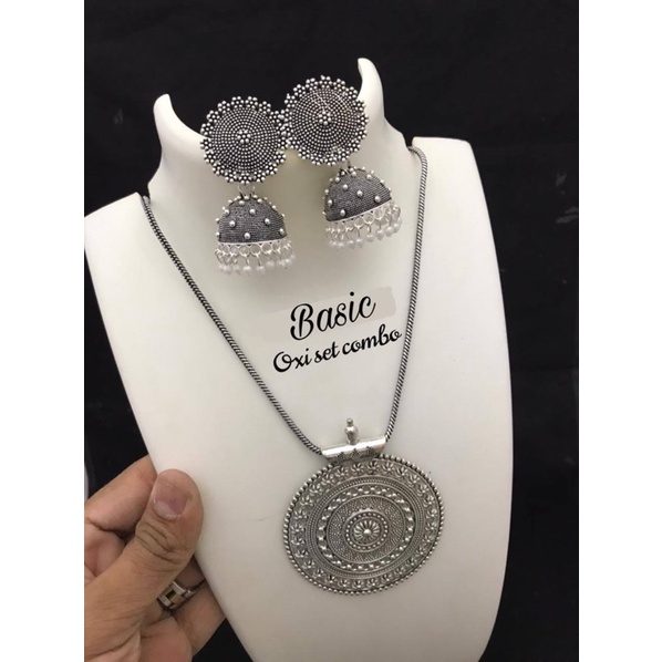 Nishaaz Oxidised Set + Earring | Shopee Malaysia