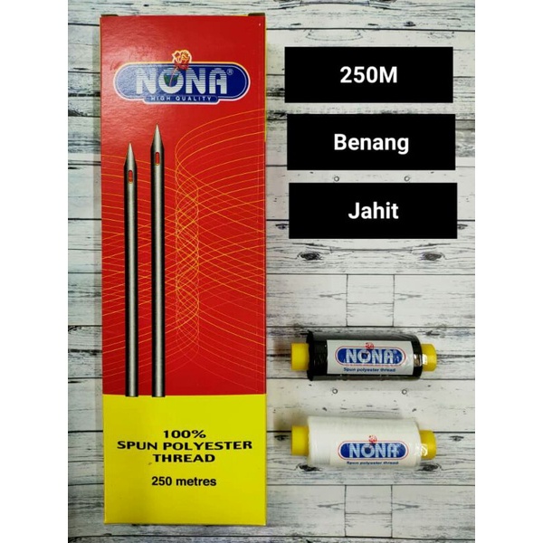 [Ready Stock] 250M NONA Benang Jahit | Sewing Thread | 10 pcs/box ...