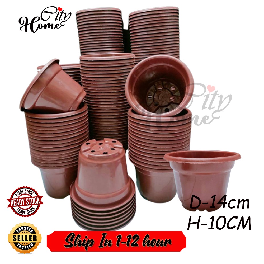14cm PASU BUNGA PLASTIC FLOWER POT GARDENING PASU PLASTIK POKOK BUNGA ...