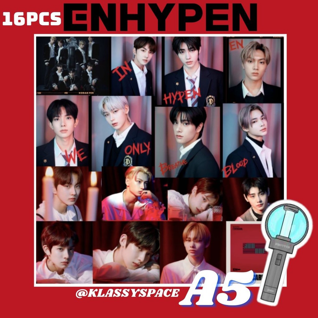 16PCS Enhypen Wall Collage Kit A5 Size Home Decor Aesthetic Wall Decor ...