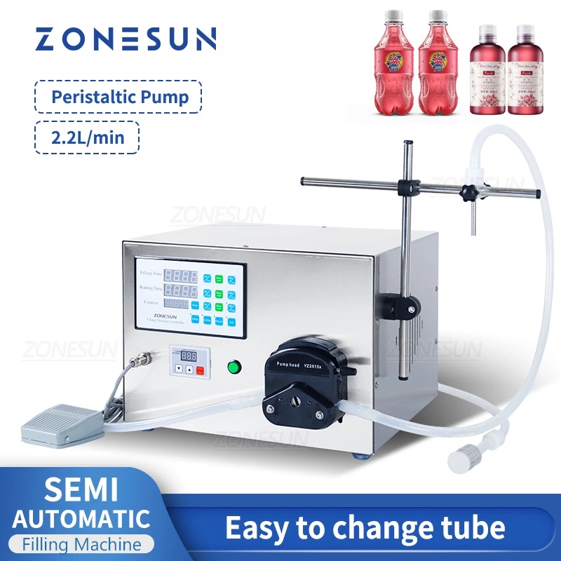 ZONESUN ZS-YT80 Liquid Filling Machine Peristaltic Pump Bottle Water ...