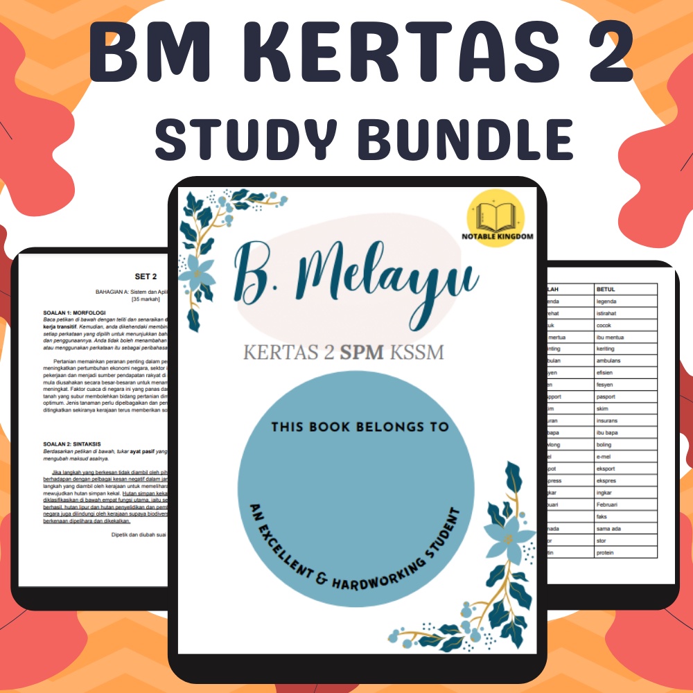 KSSM SPM BAHASA MELAYU Study Bundle | Strategi A+ Kertas 2 | NOTA ...