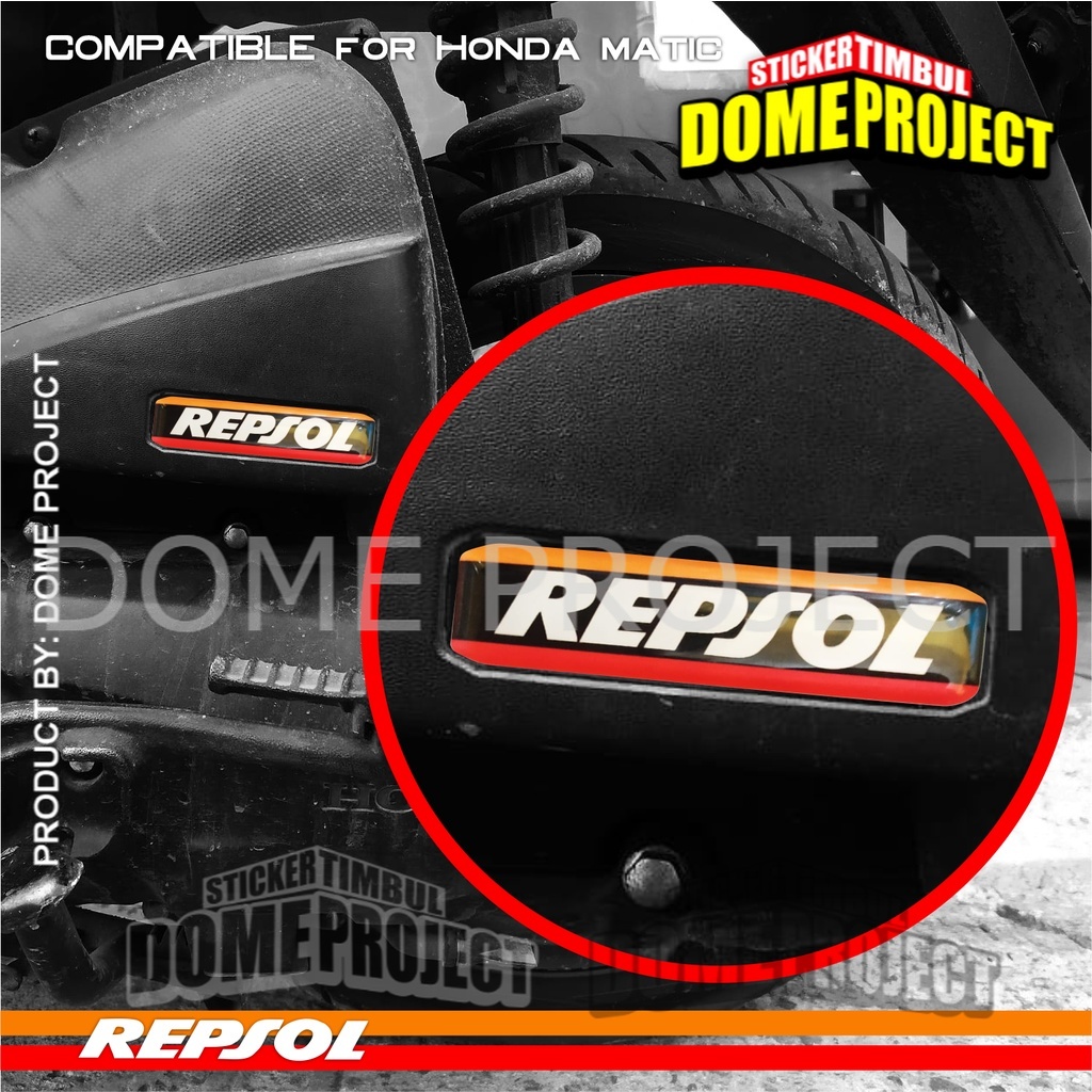 Honda MOTORCYCLE STICKER embossed EMBLEM ESP 3D LOGO REPSOL BOX FILTER ...